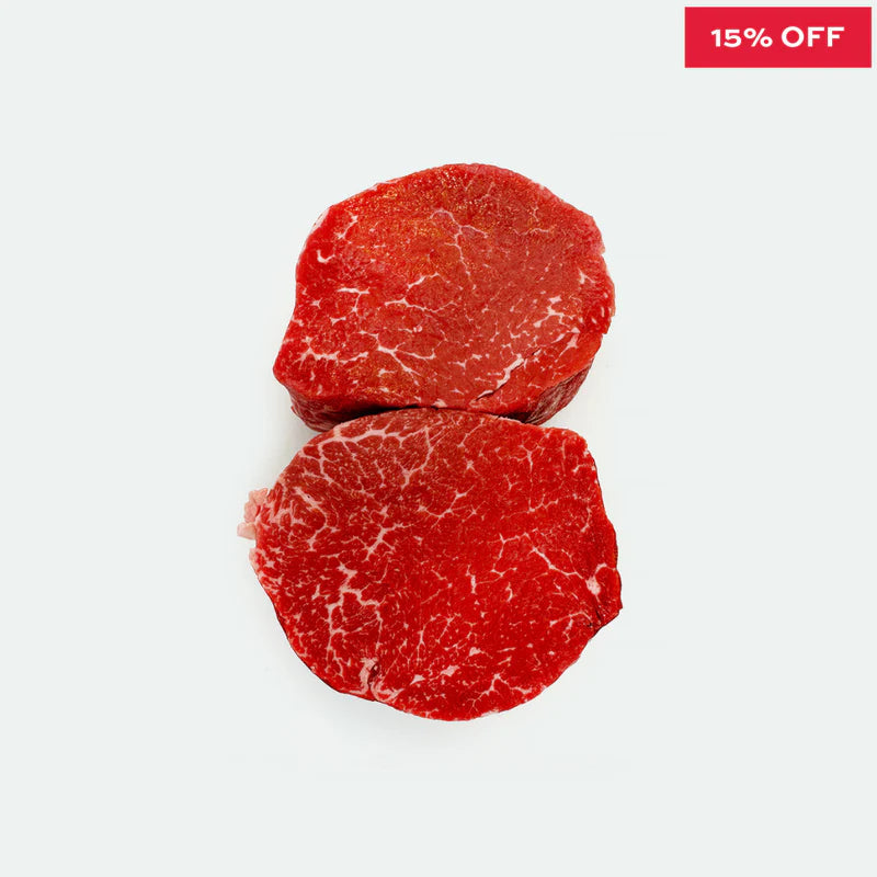Beef Eye Fillet Steaks Premium Grass Fed - 220g x 2 Pieces – Vic's Meat