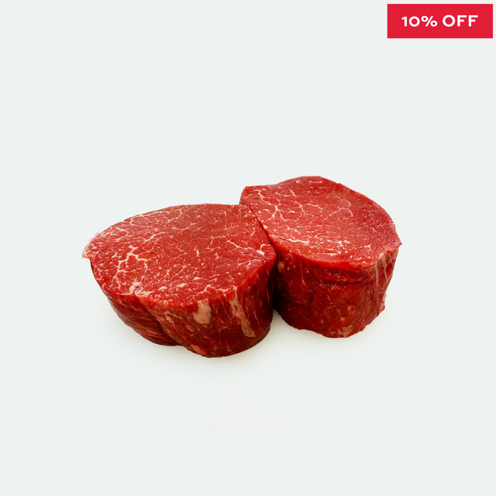 Beef Eye Fillet Steaks Premium Grass Fed - 220g x 2 Pieces – Vic's Meat