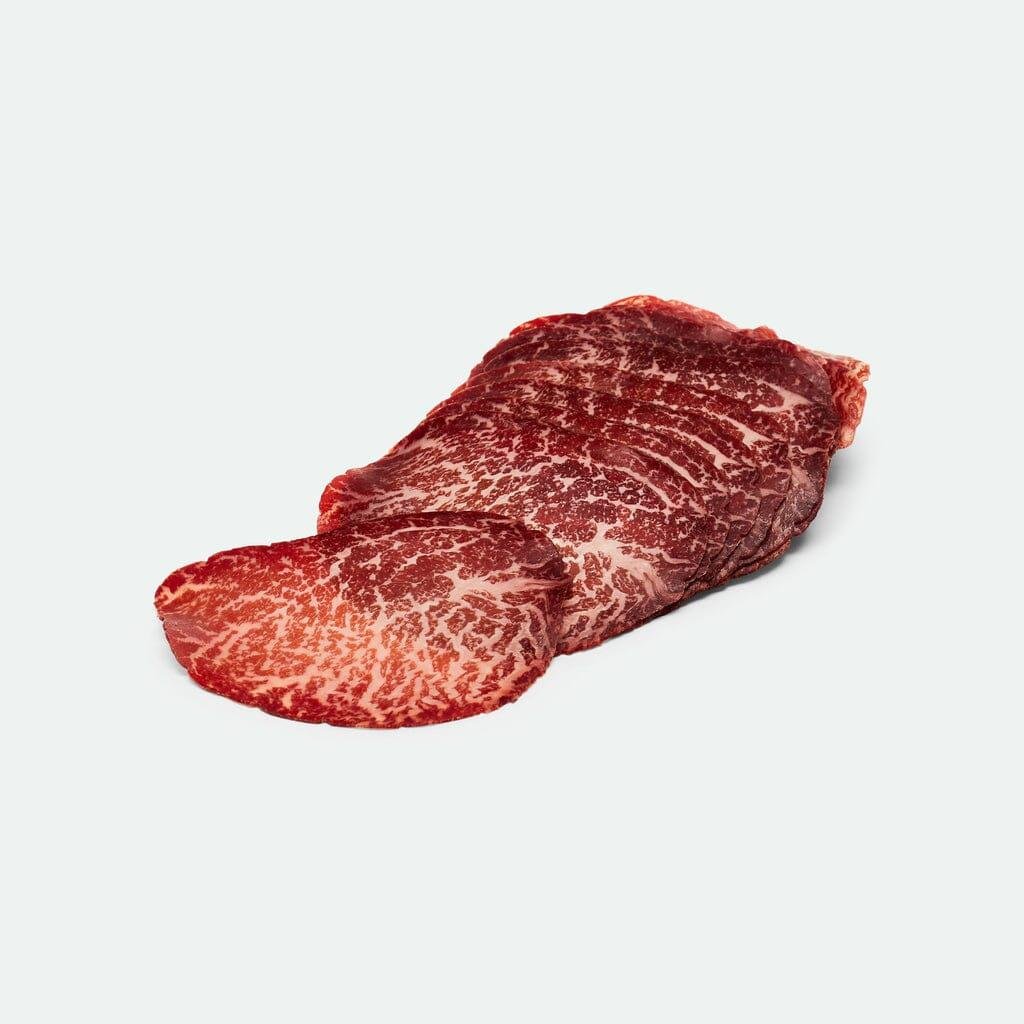Fullbood Wagyu Bresaola Marbling Score 9+ Stone Axe - 100g Sliced – Vic ...